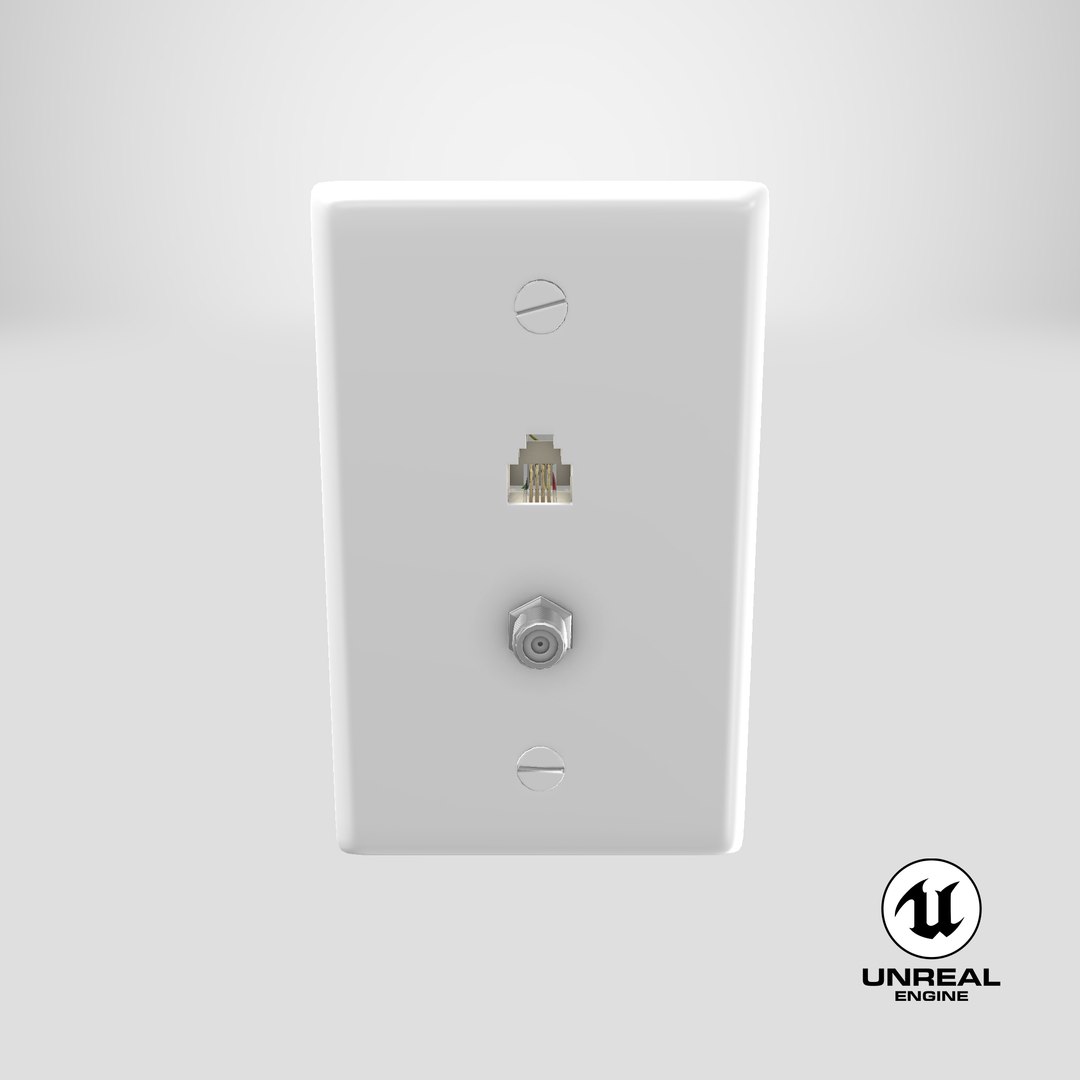 3D ethernet-wall-socket - TurboSquid 1160438