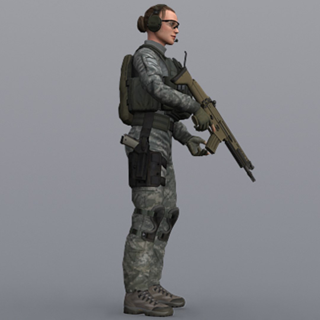 Combat Rifle 3d Model