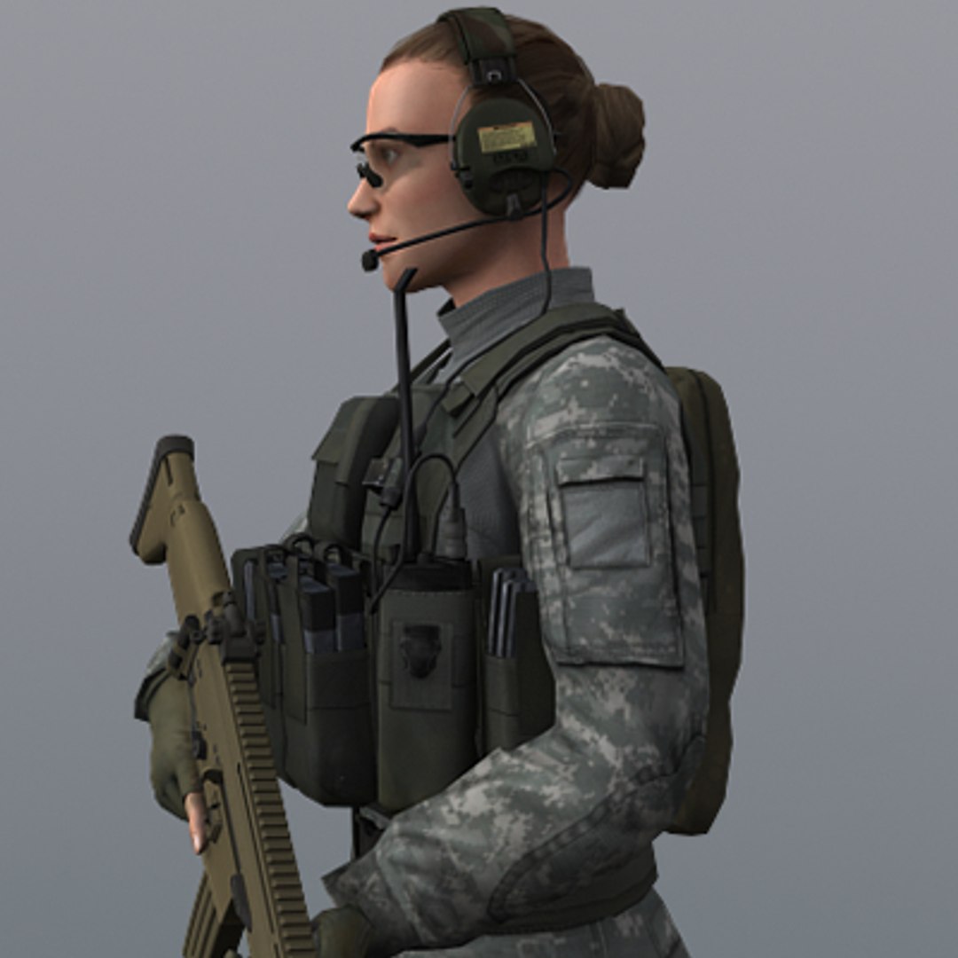 Combat Rifle 3d Model