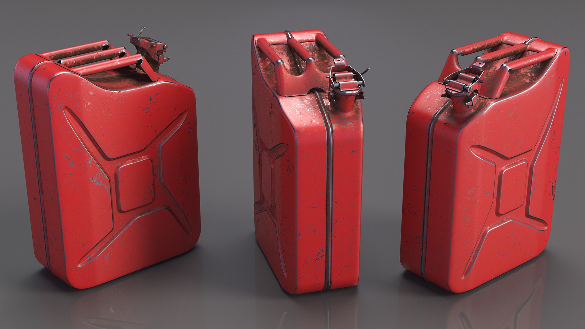 Used Steel Red Jerry Gas Can Model - TurboSquid 2111822