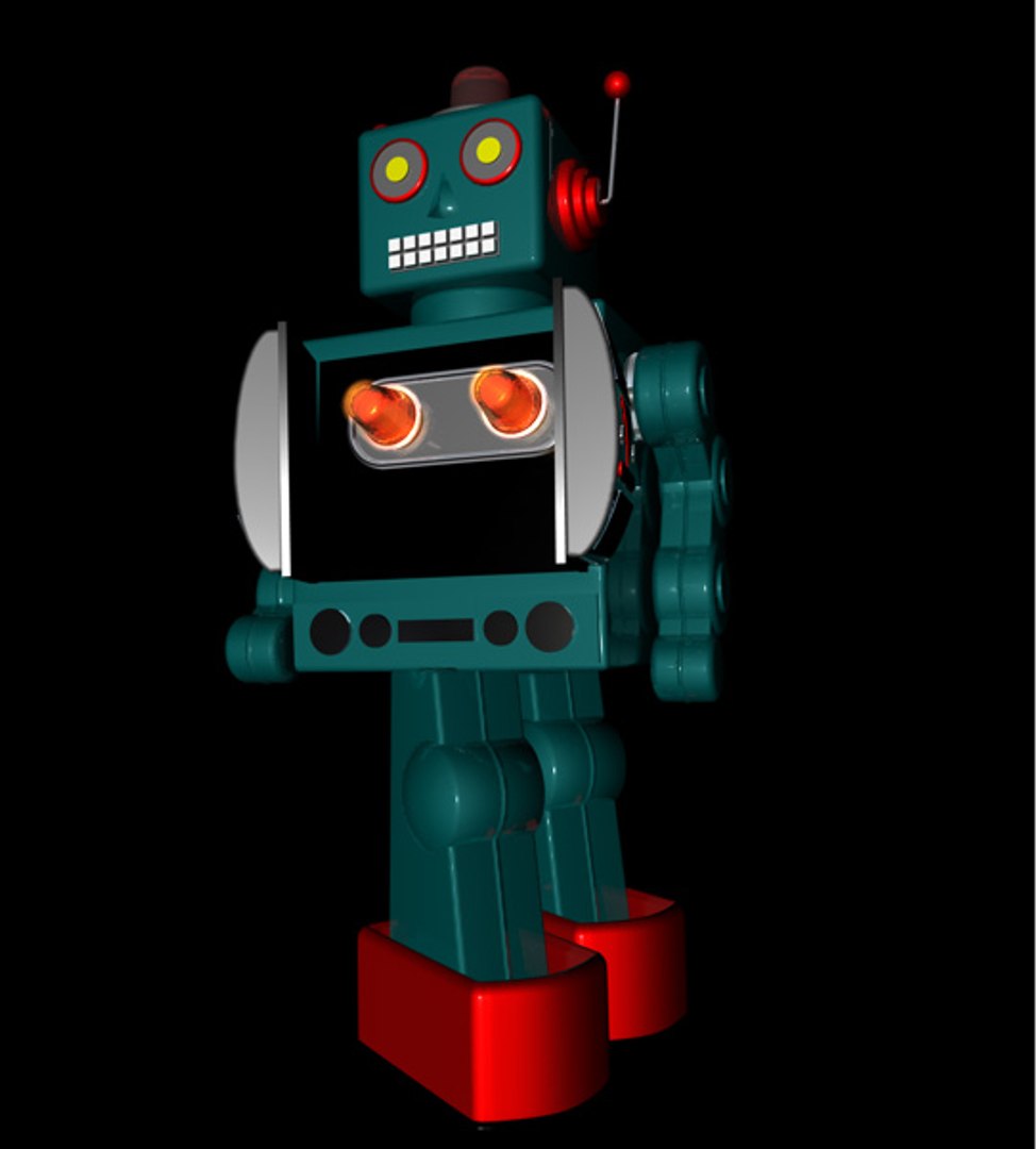 Vintage Retro Robot 3d Model
