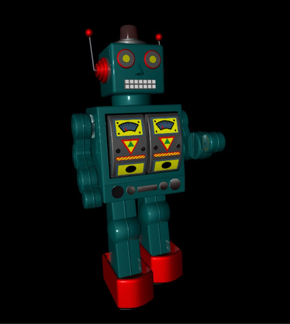 Vintage Retro Robot 3d Model