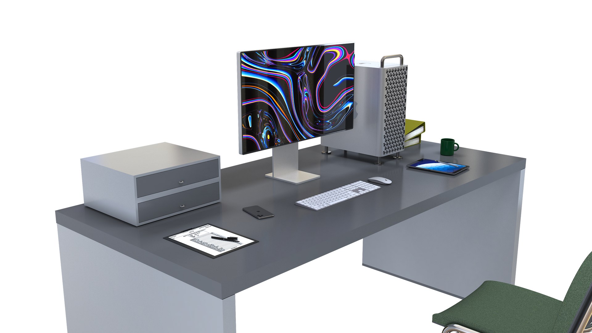 3D Office Desk - TurboSquid 1500912