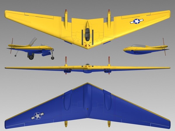 n9mb flying wing 3d model