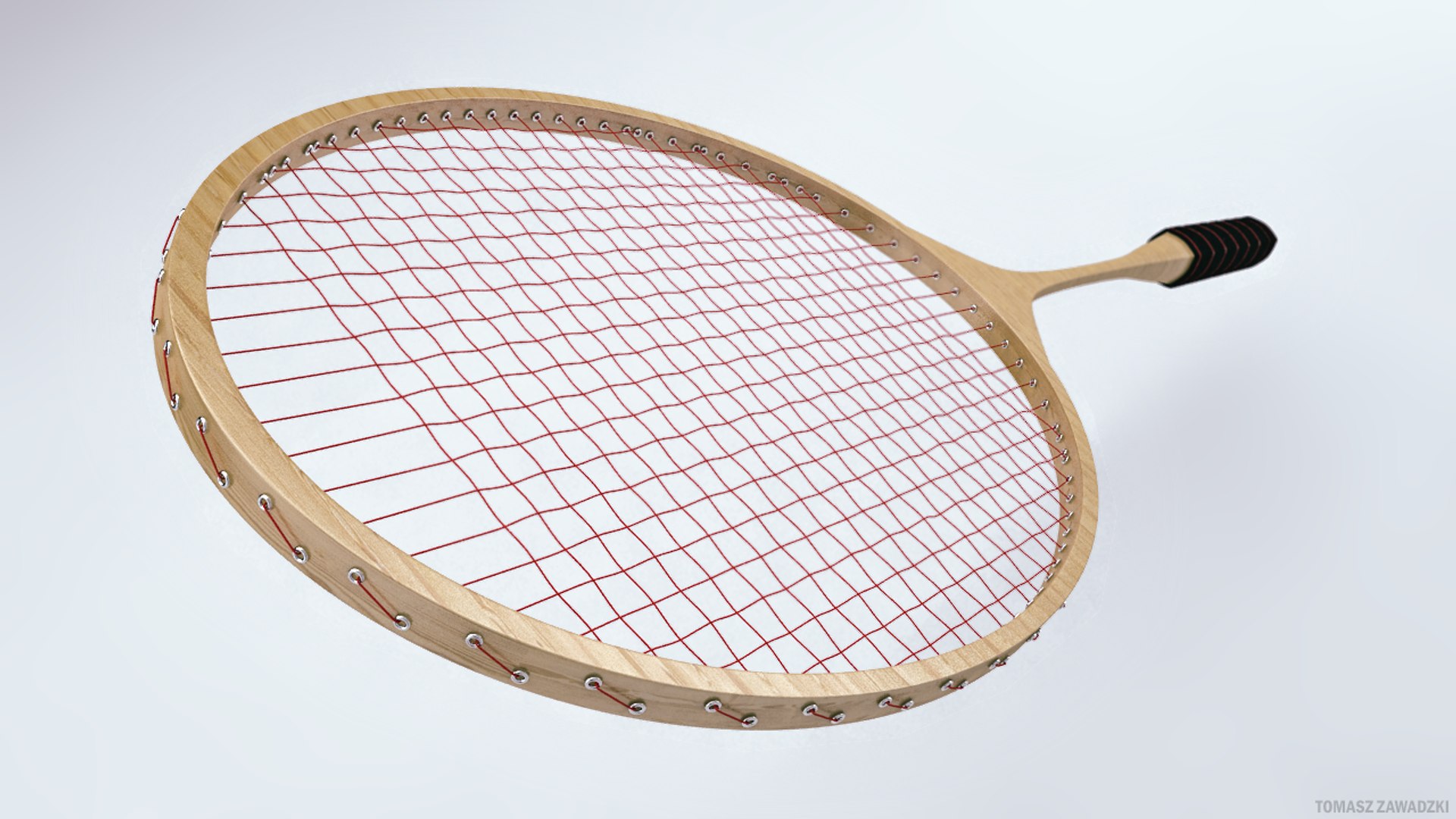 3d rackets badminton model