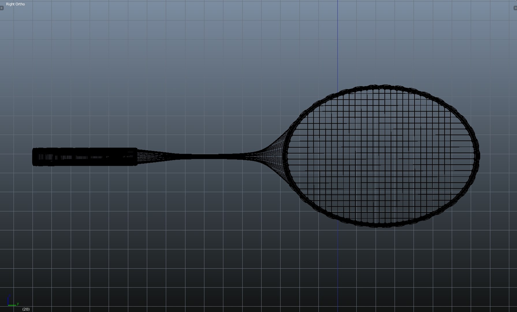3d rackets badminton model