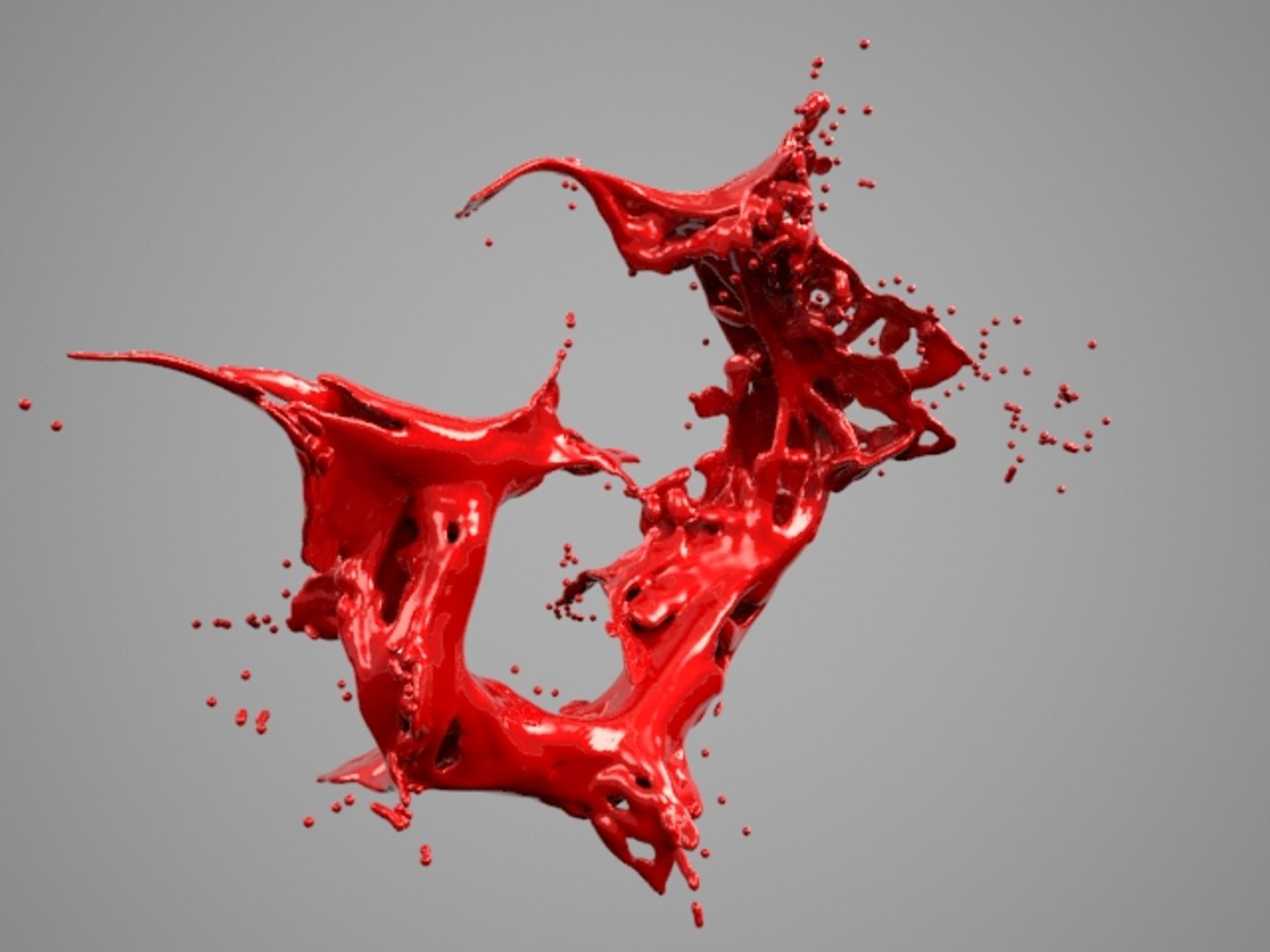 3d Model Of Alphabet Liquid