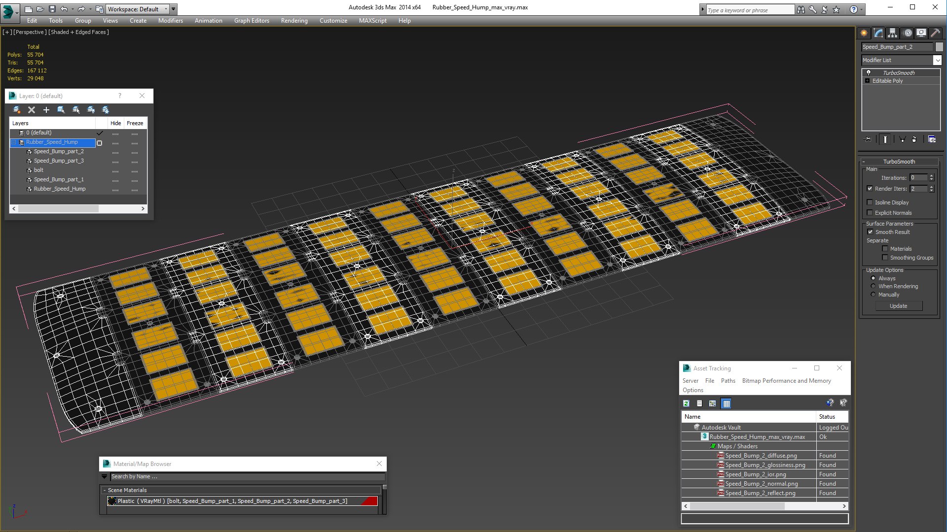 3D Rubber Speed Hump - TurboSquid 1571947