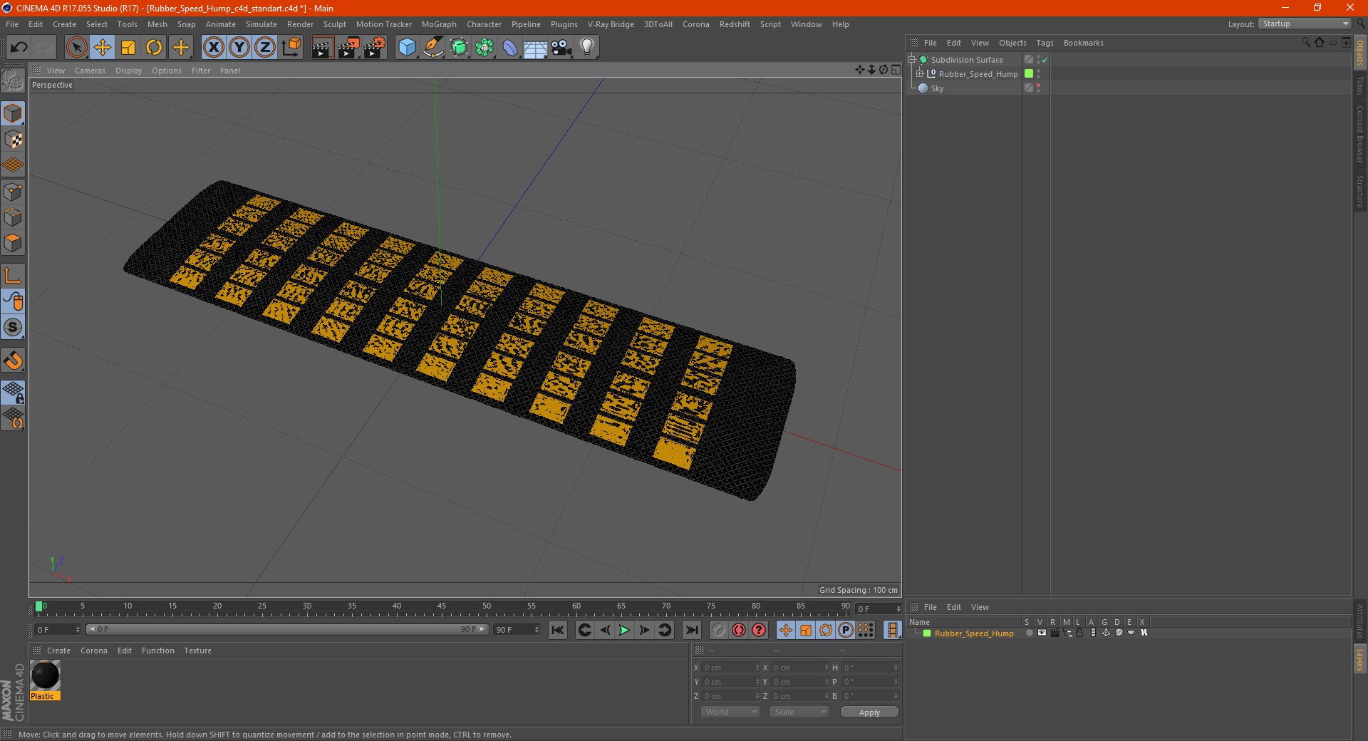 3D Rubber Speed Hump - TurboSquid 1571947