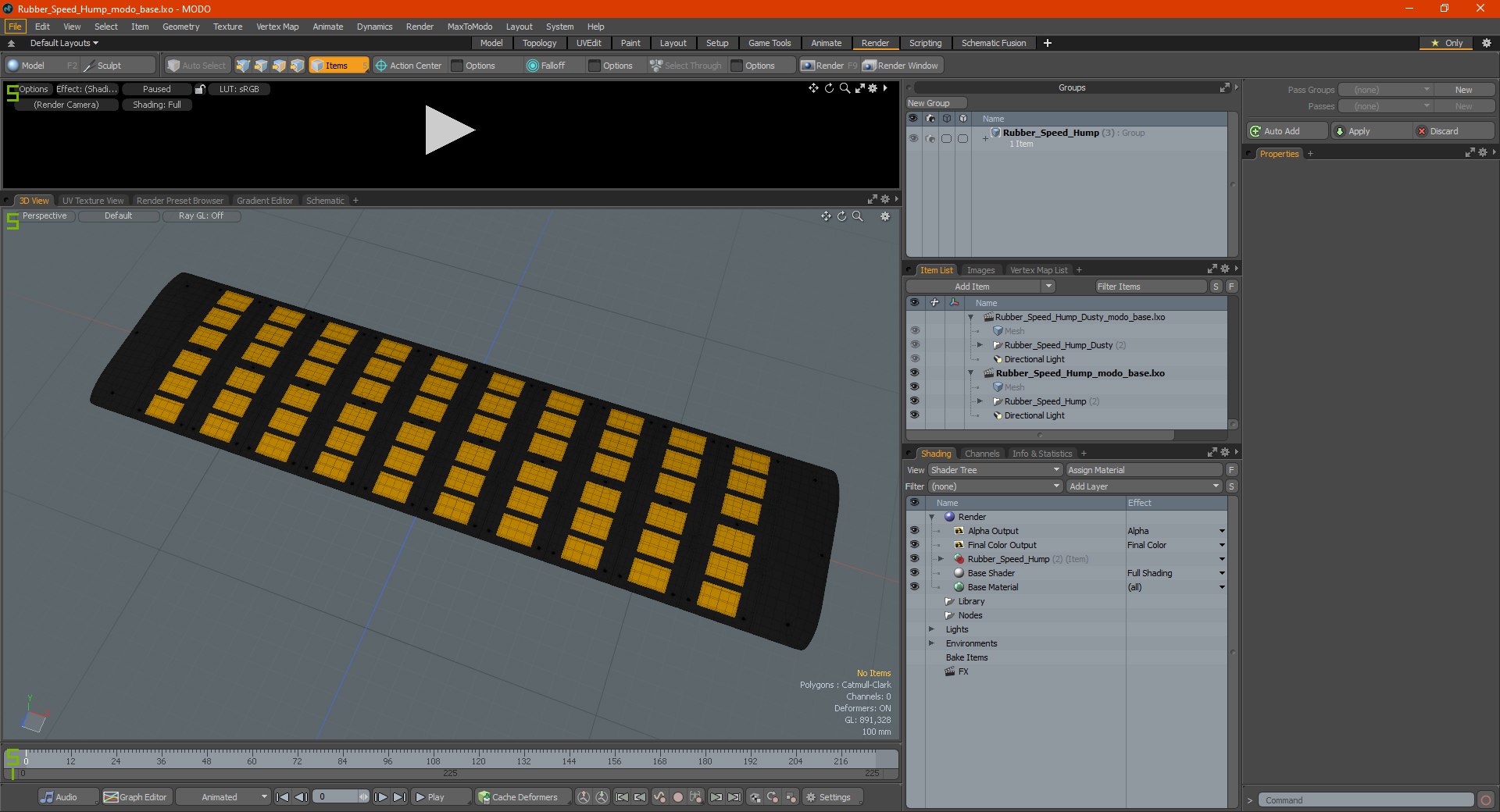3D Rubber Speed Hump - TurboSquid 1571947