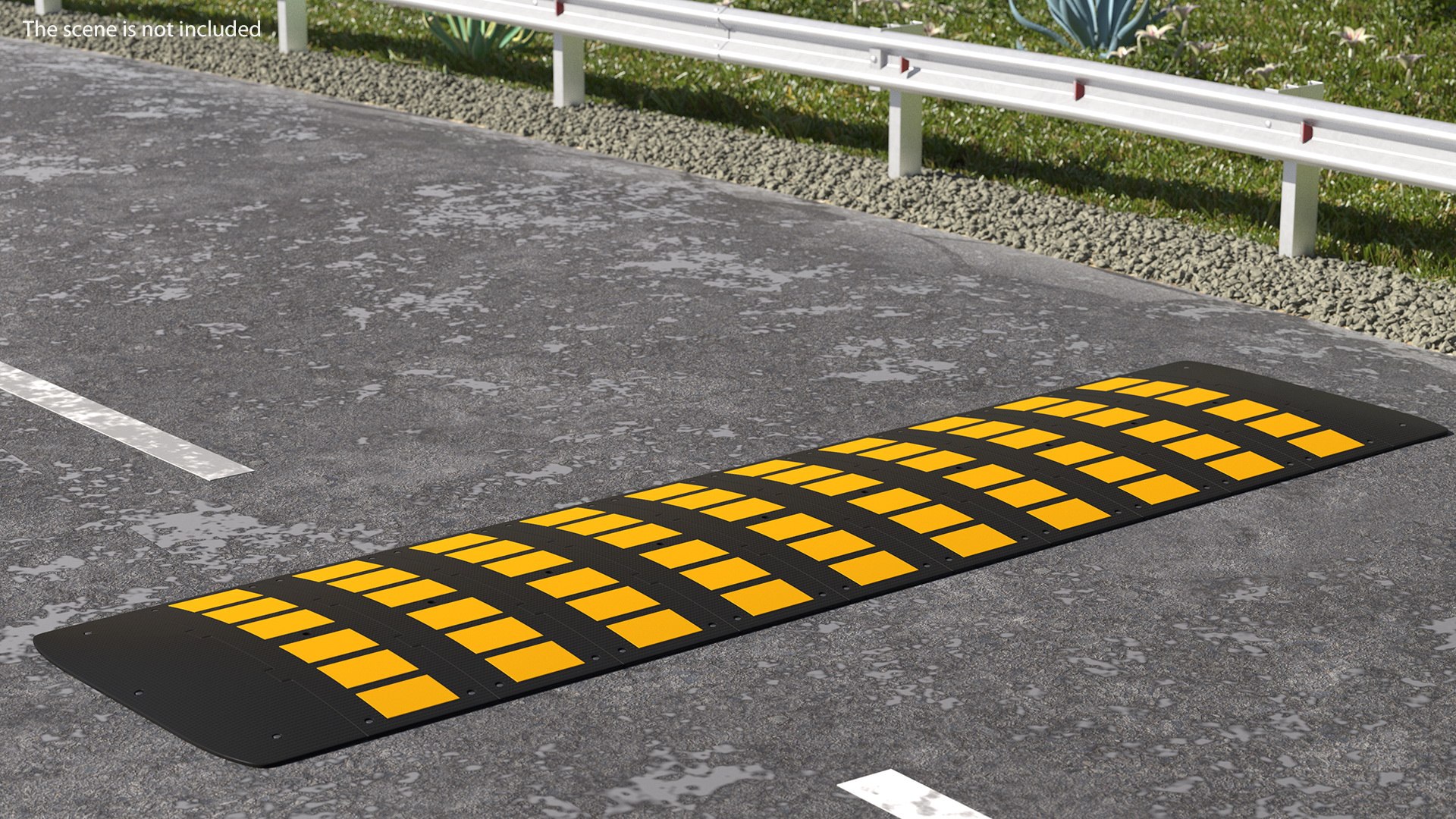3D Rubber Speed Hump - TurboSquid 1571947
