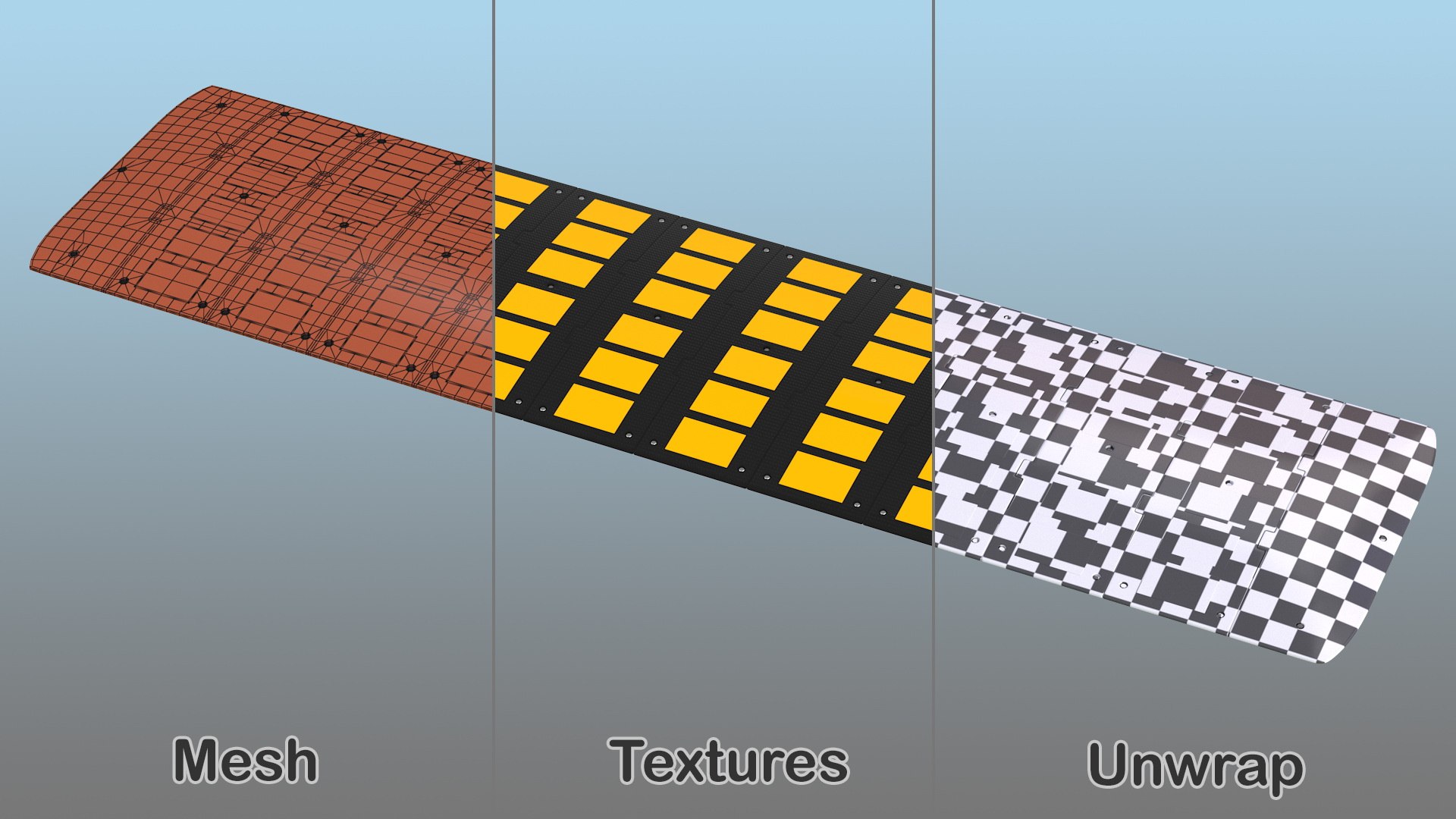 3D Rubber Speed Hump - TurboSquid 1571947