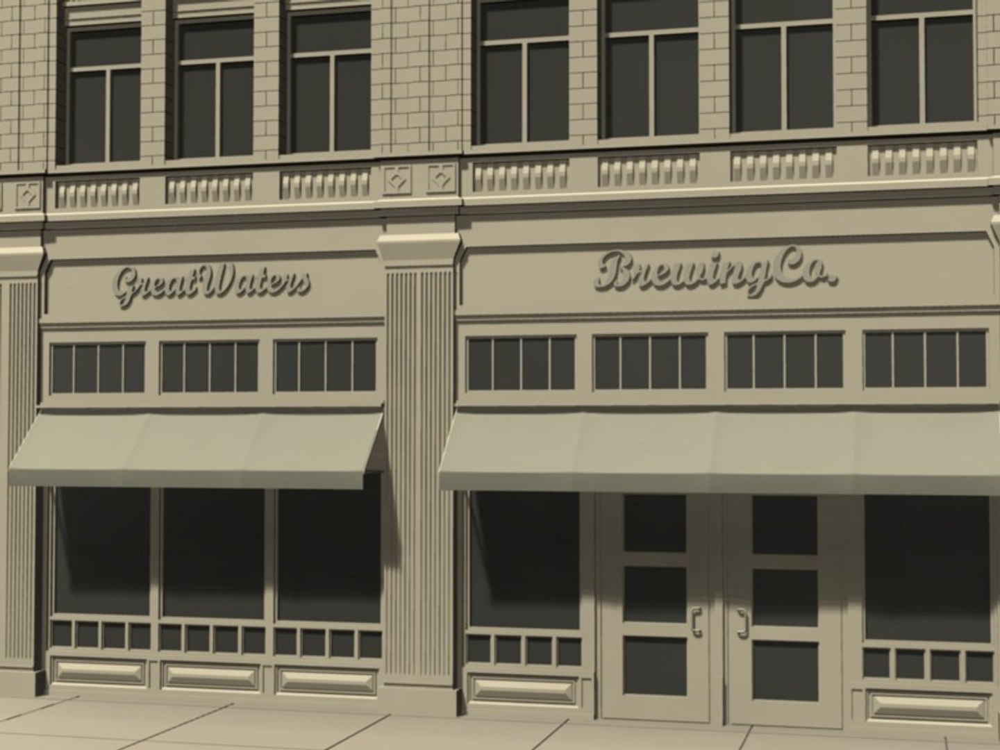 3d Office Block Model