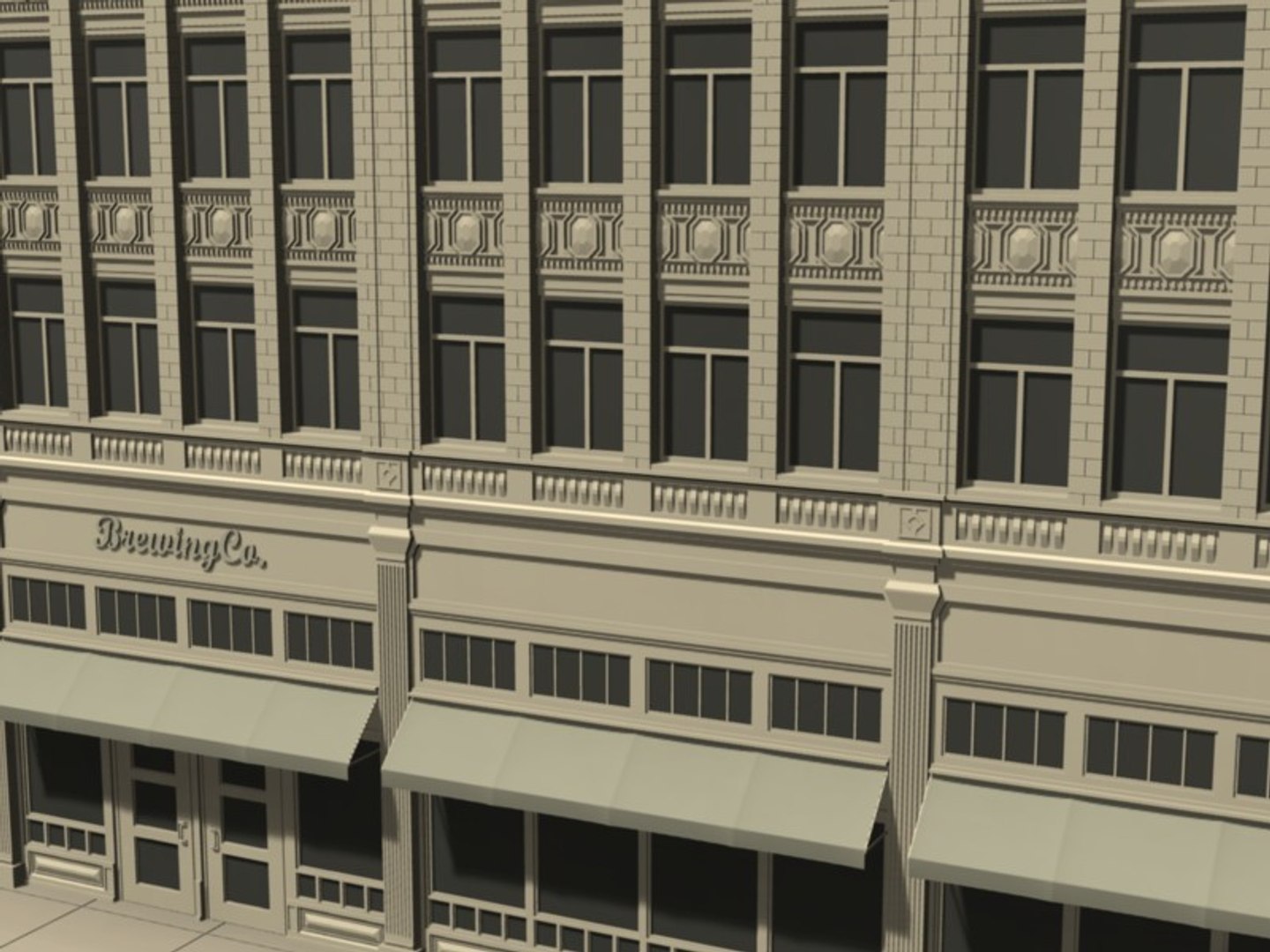 3d Office Block Model