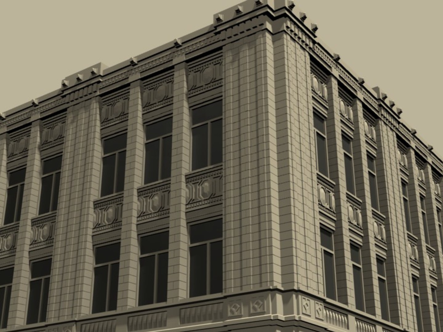 3d Office Block Model