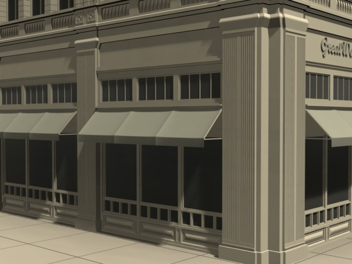 3d Office Block Model