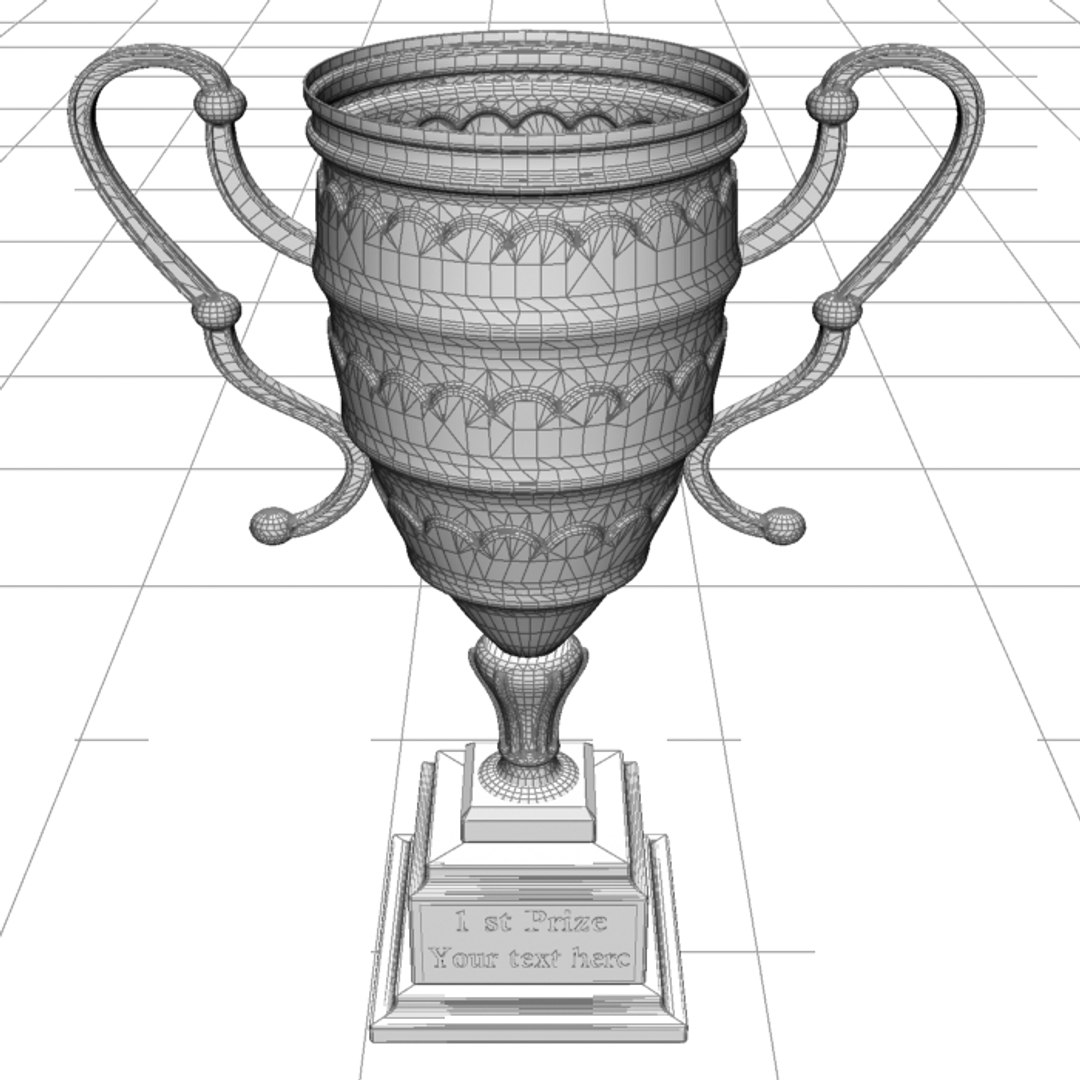 gold trophy 3d model