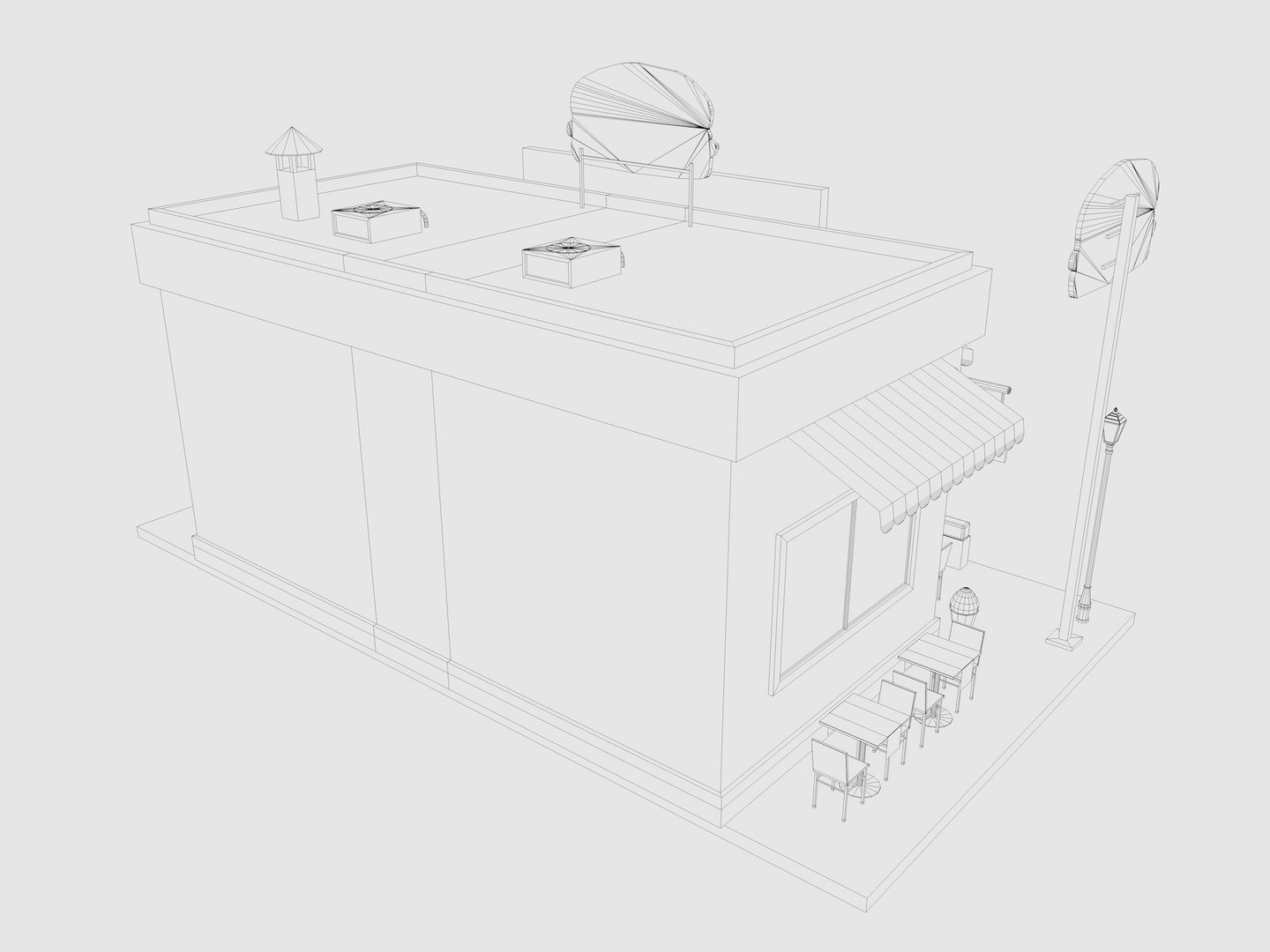 Cartoon Burgers Restaurant 3D Model - TurboSquid 2231759