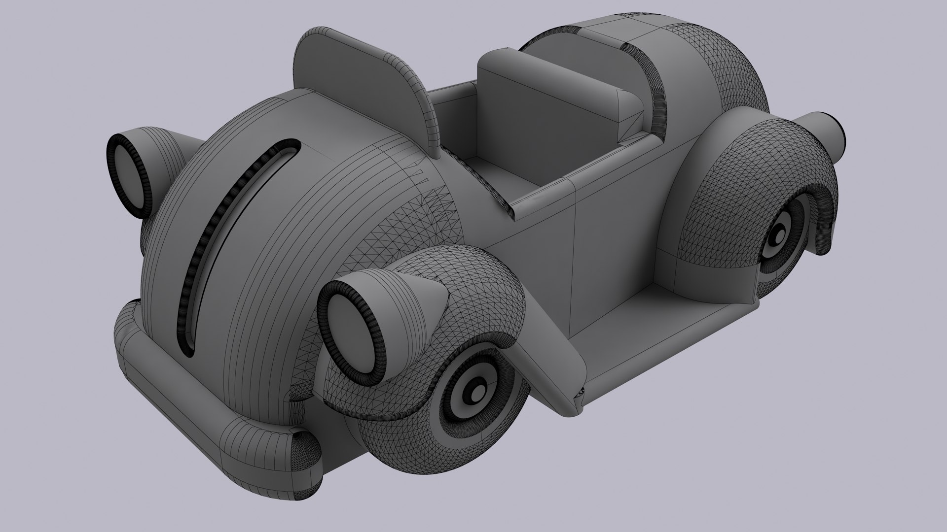3d model cartoon car
