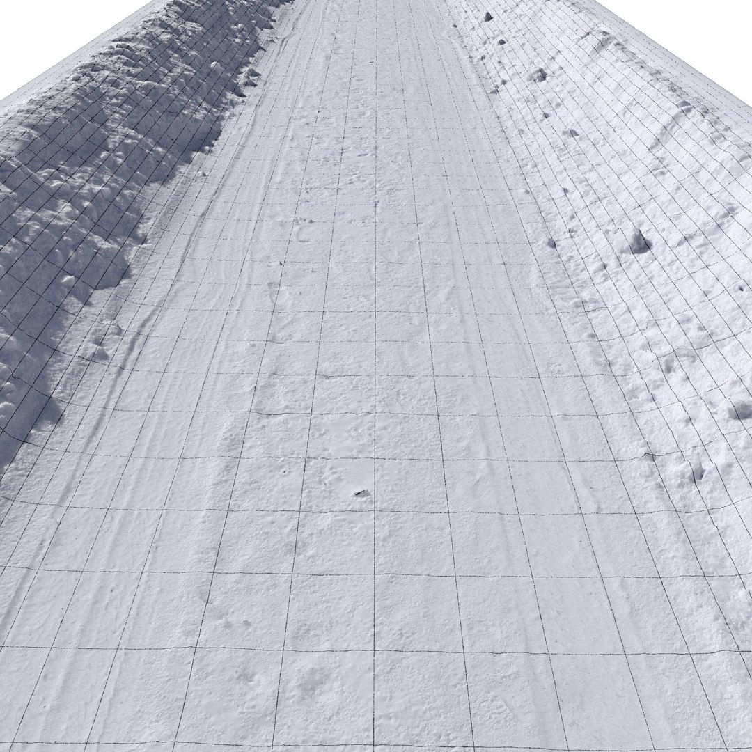 Realistic Snow Road 3D Model - TurboSquid 1495499