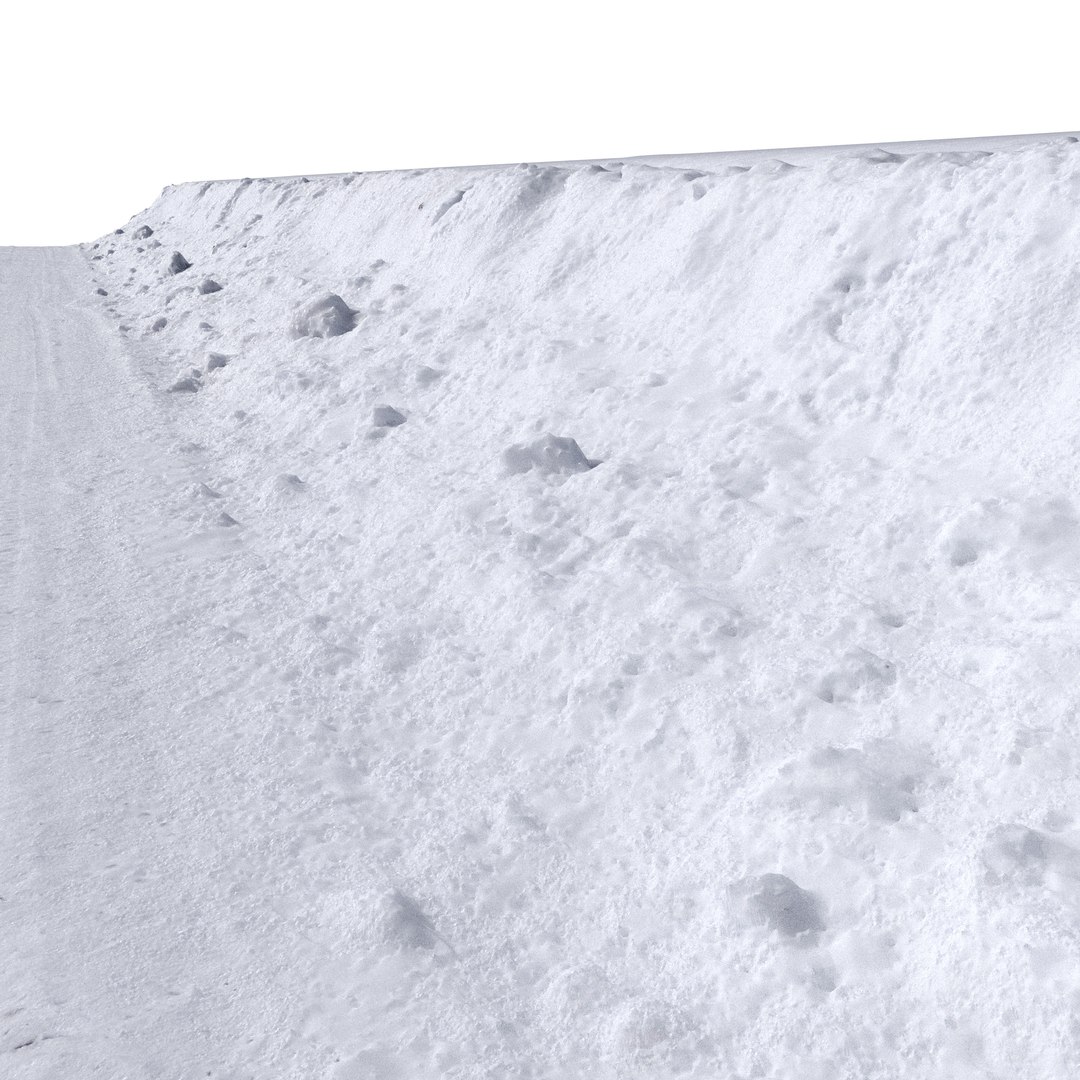 Realistic Snow Road 3D Model - TurboSquid 1495499