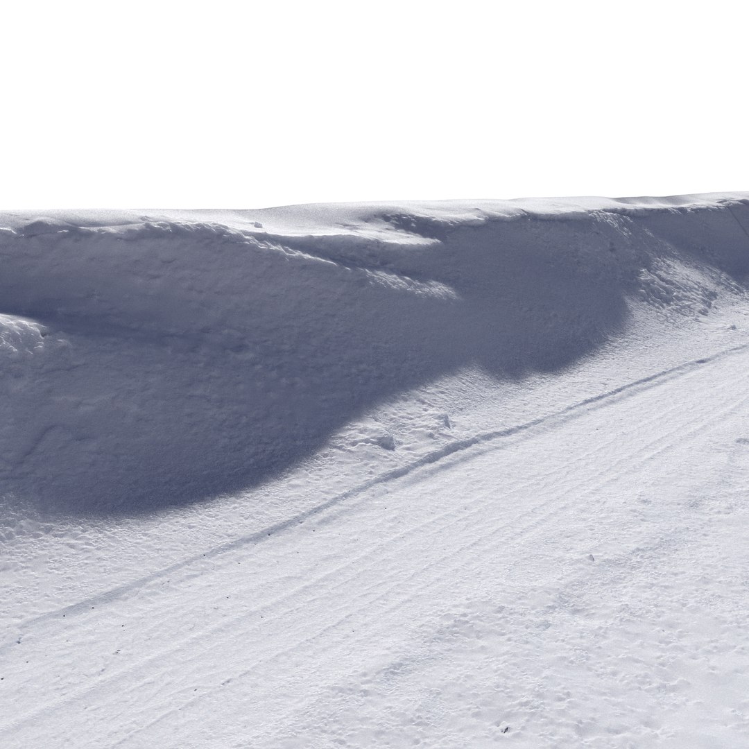 Realistic Snow Road 3D Model - TurboSquid 1495499