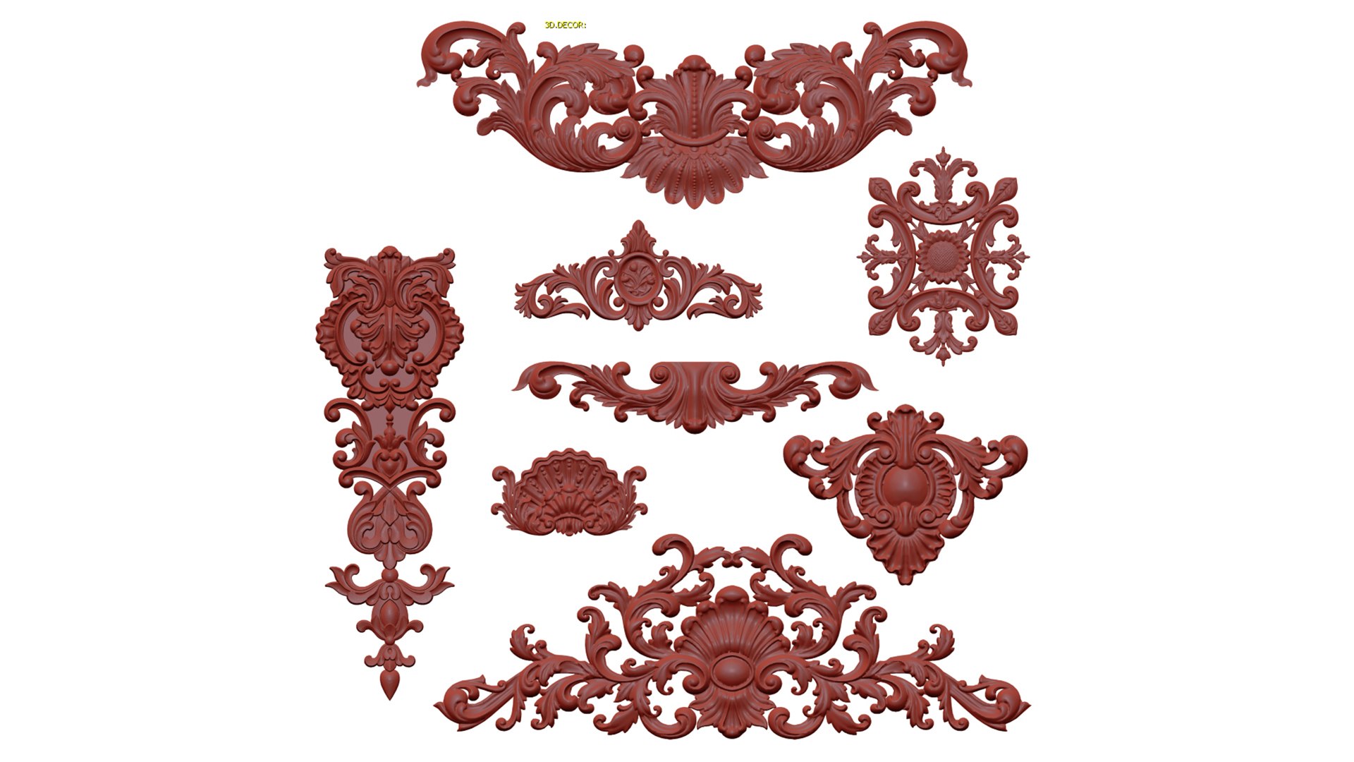 3D Classic 3d model pattern Luxury inlaid gold - TurboSquid 2086894