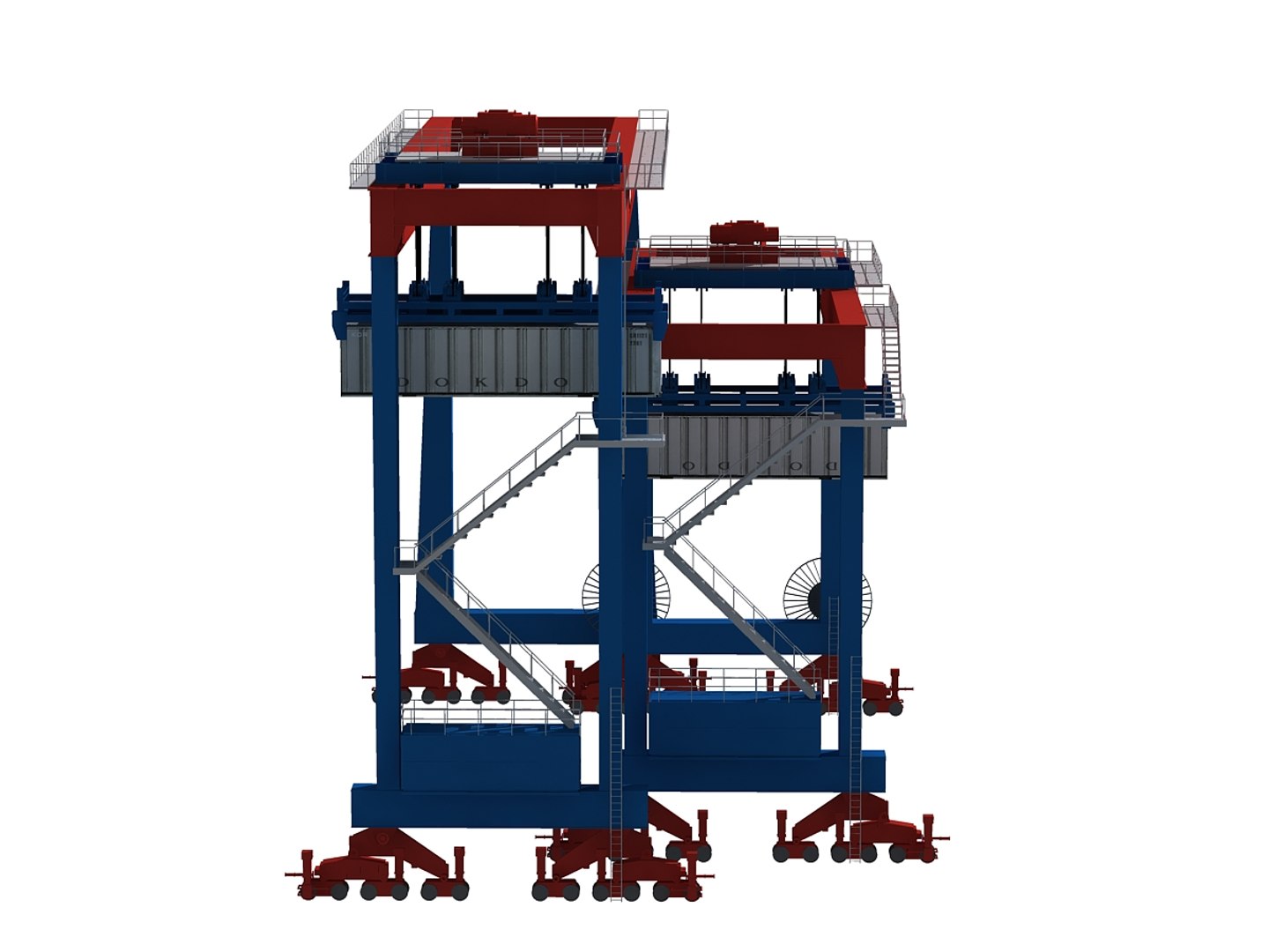 Gantry Crane Rtg 3D Model - TurboSquid 1491933