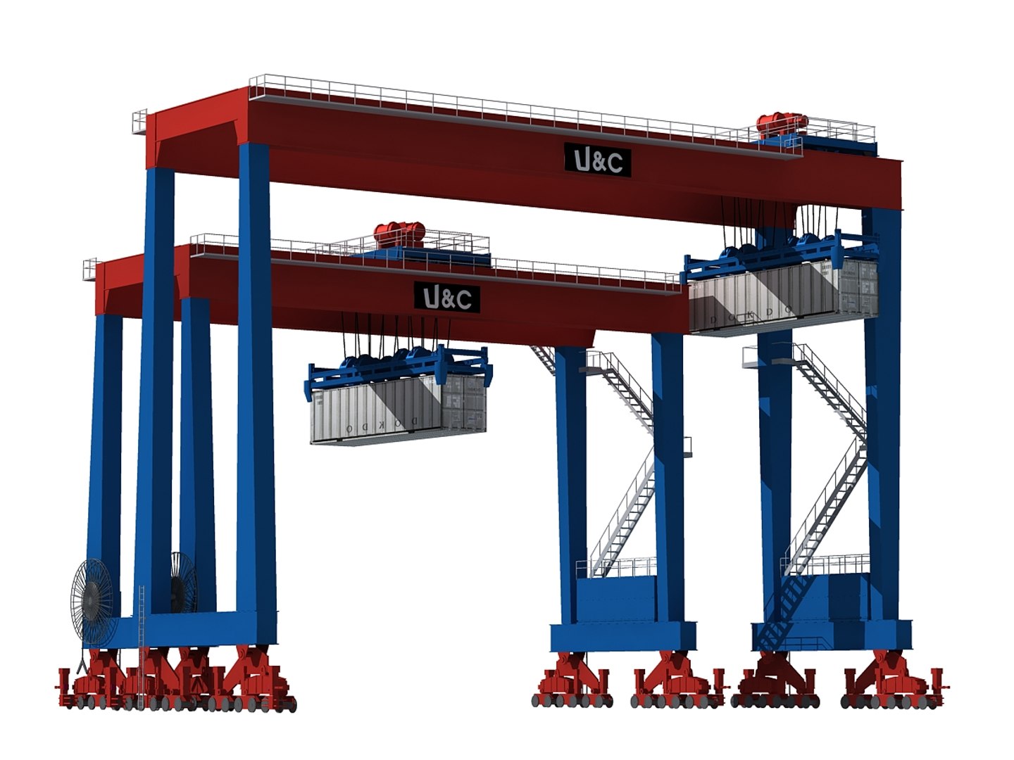 Gantry Crane Rtg 3D Model - TurboSquid 1491933