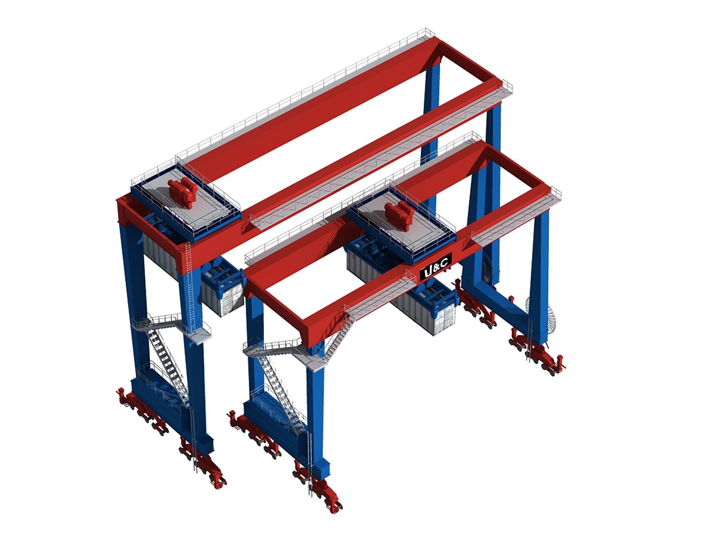 Gantry Crane Rtg 3D Model - TurboSquid 1491933