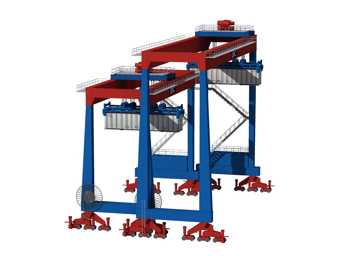 Gantry Crane Rtg 3D Model - TurboSquid 1491933