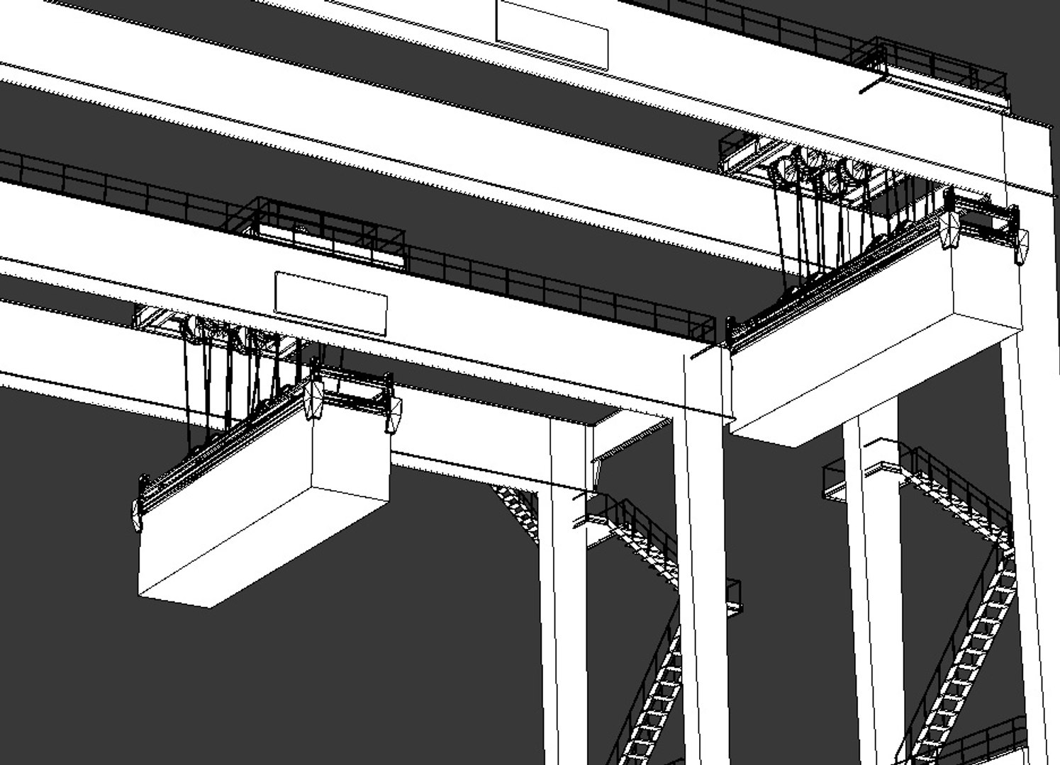 Gantry crane rtg 3D model - TurboSquid 1491933