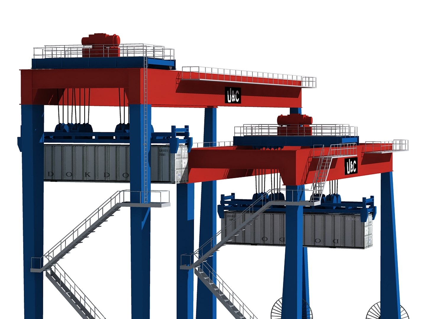Gantry Crane Rtg 3D Model - TurboSquid 1491933