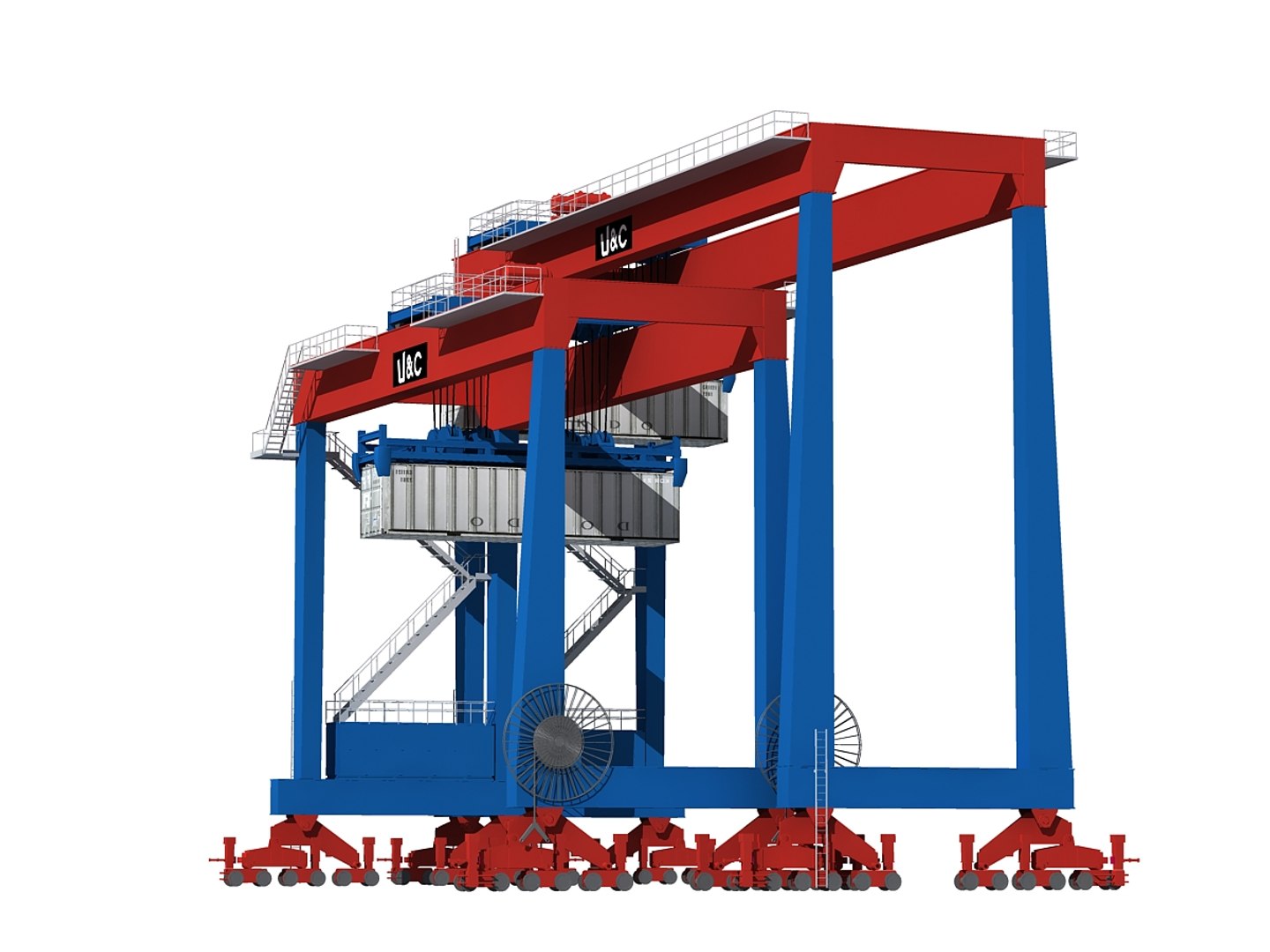 Gantry Crane Rtg 3D Model - TurboSquid 1491933