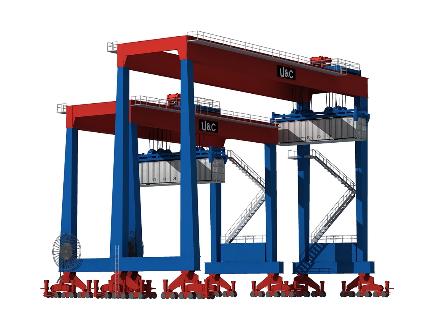 Gantry Crane Rtg 3D Model - TurboSquid 1491933