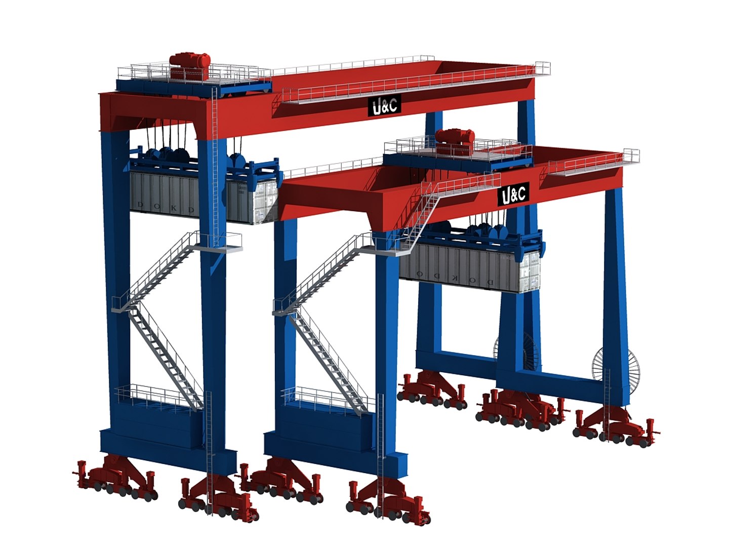 Gantry Crane Rtg 3D Model - TurboSquid 1491933