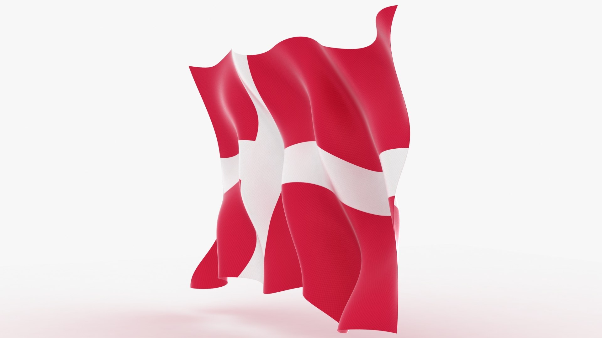 Realistic Denmark Flag 3D Model - TurboSquid 1614986