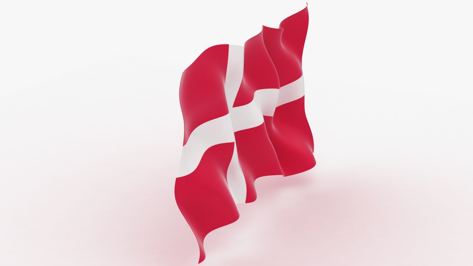 Realistic Denmark Flag 3D Model - TurboSquid 1614986