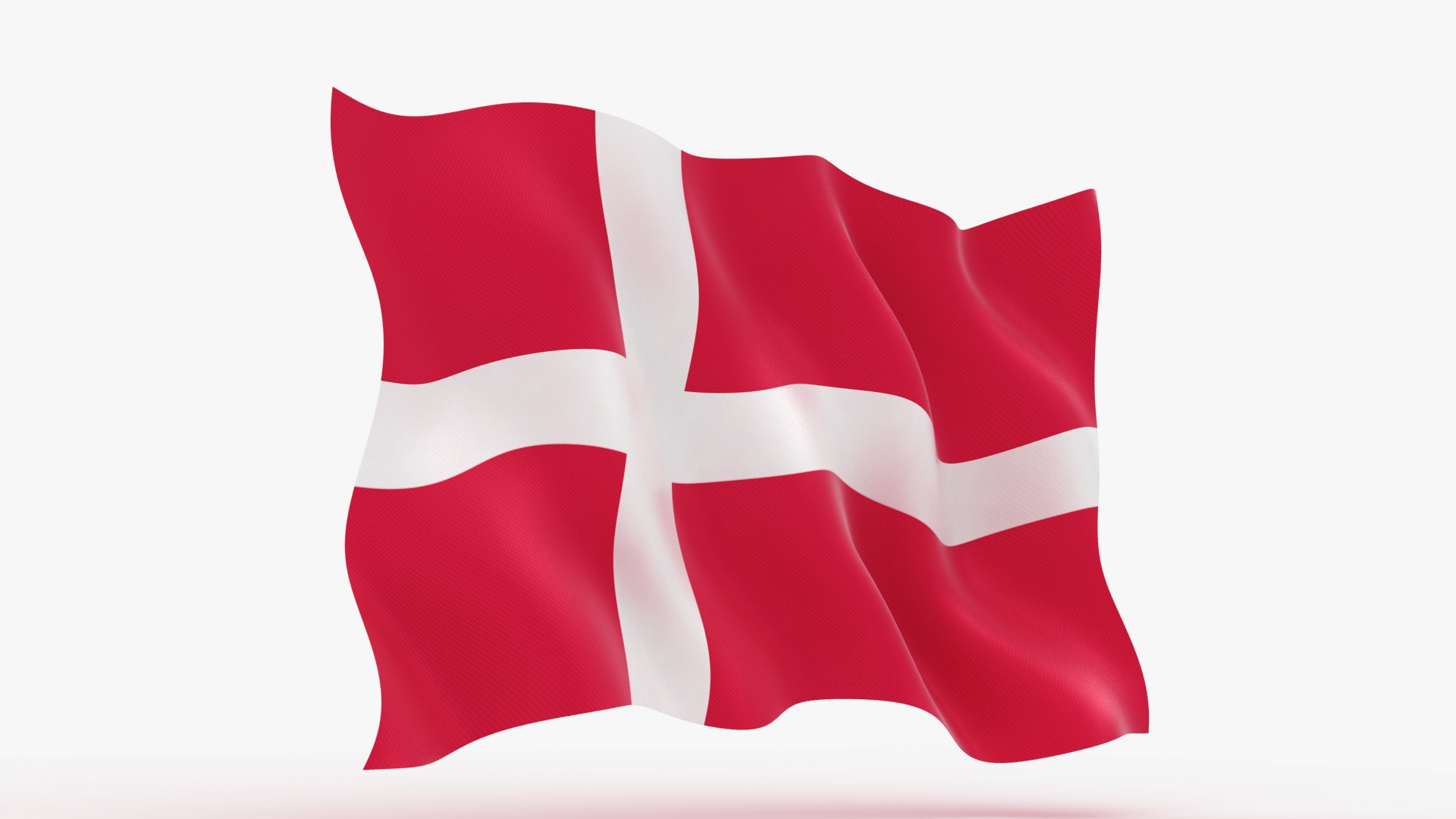 Realistic Denmark Flag 3D Model - TurboSquid 1614986