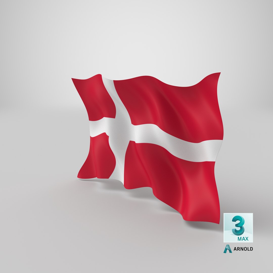 Realistic denmark flag 3D model - TurboSquid 1614986
