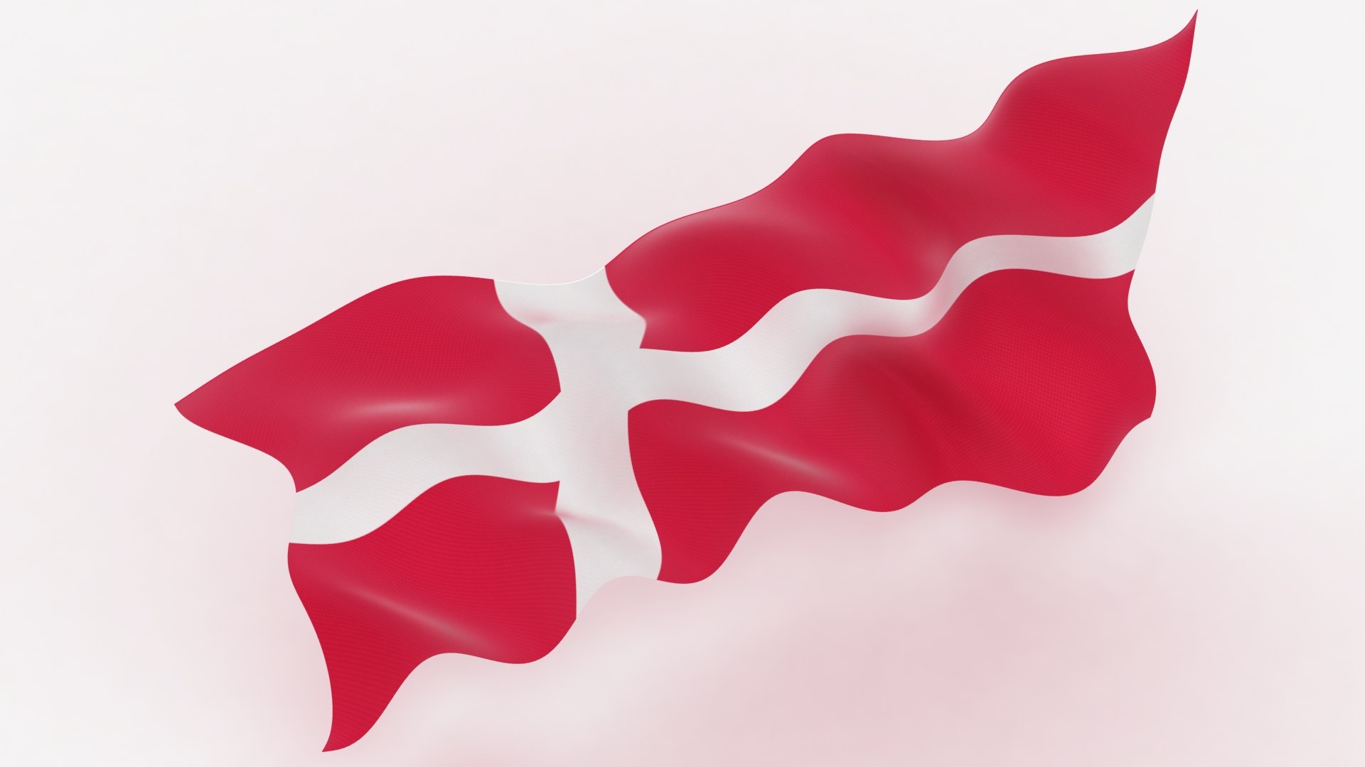 Realistic Denmark Flag 3D Model - TurboSquid 1614986