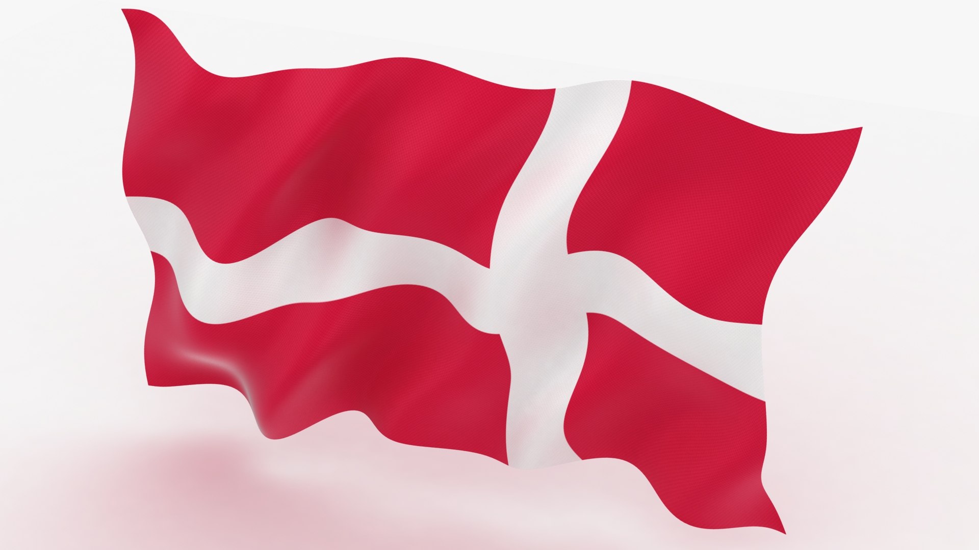 Realistic Denmark Flag 3D Model - TurboSquid 1614986