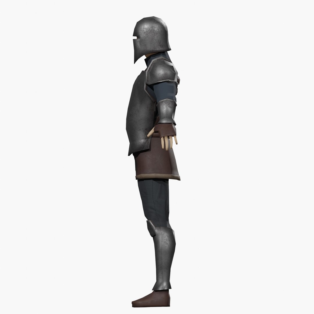 3D Low Poly Rigged Knight Game Ready Stylized Cartoon Character model ...
