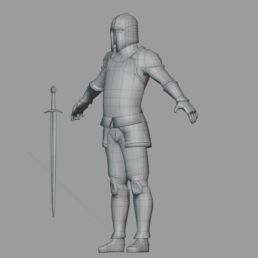3D Low Poly Rigged Knight Game Ready Stylized Cartoon Character model ...
