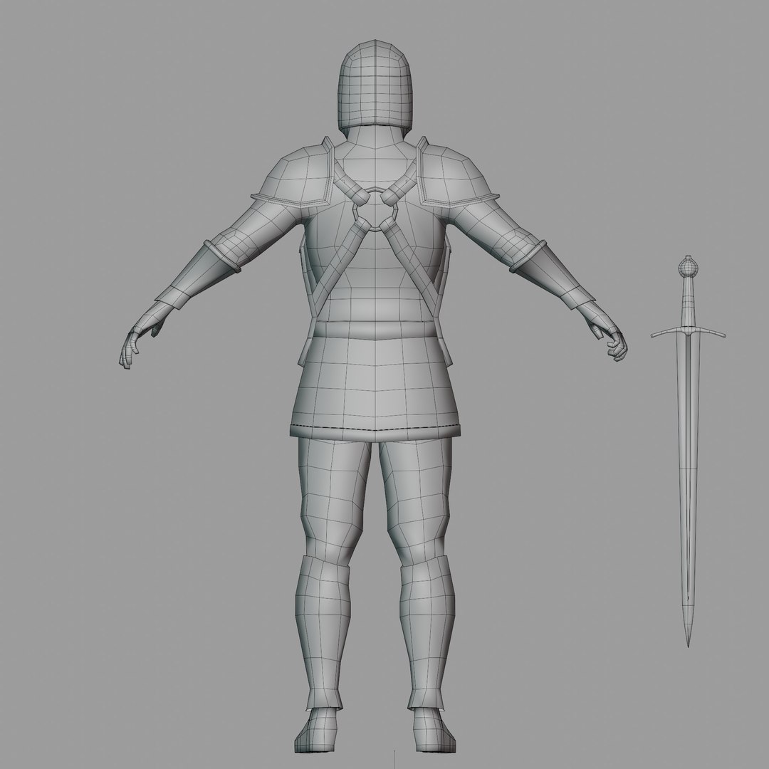 3D Low Poly Rigged Knight Game Ready Stylized Cartoon Character model ...