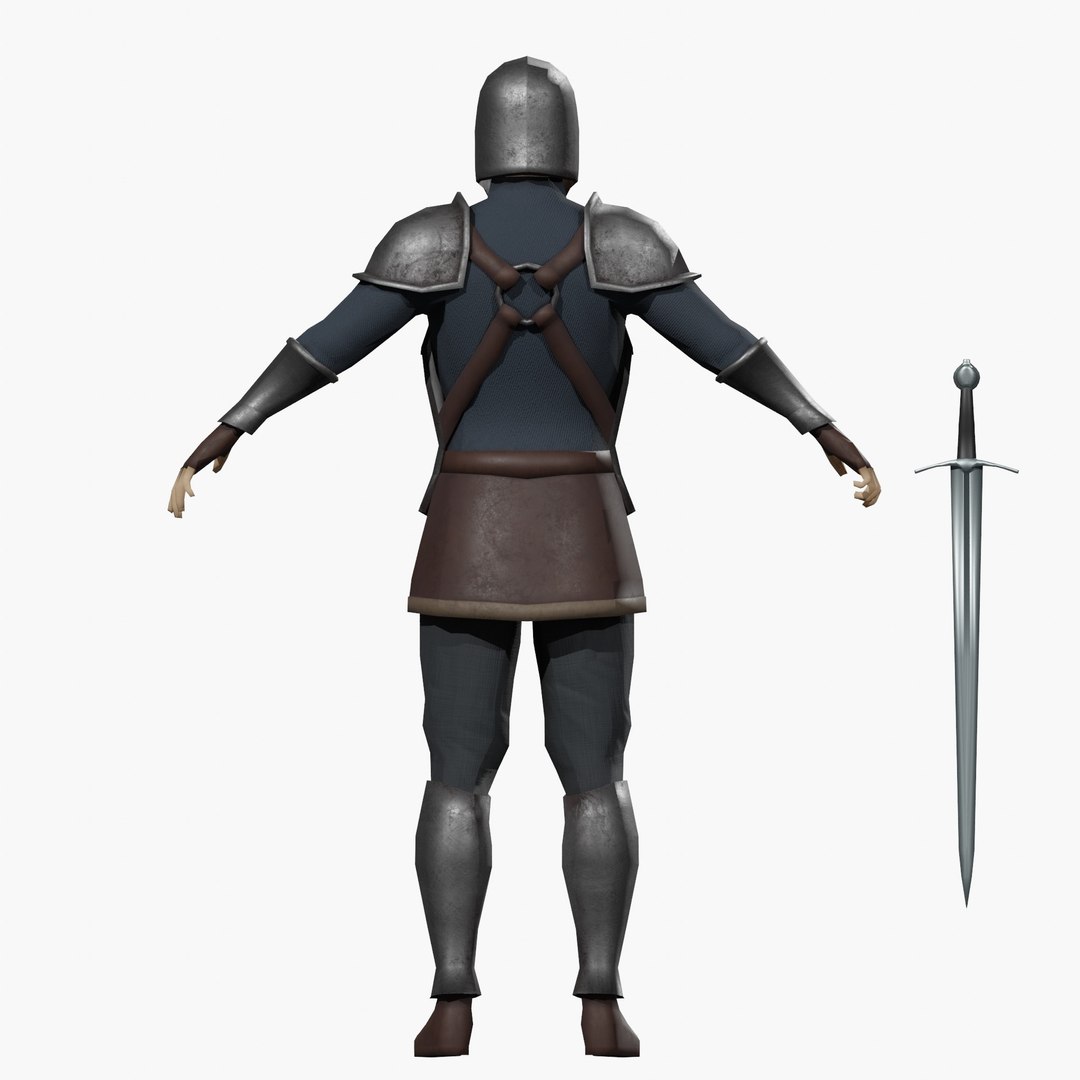 3D Low Poly Rigged Knight Game Ready Stylized Cartoon Character model ...