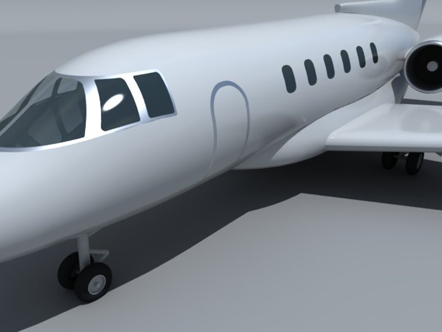 3d Model Of Raytheon Hawker 800 Private Jet