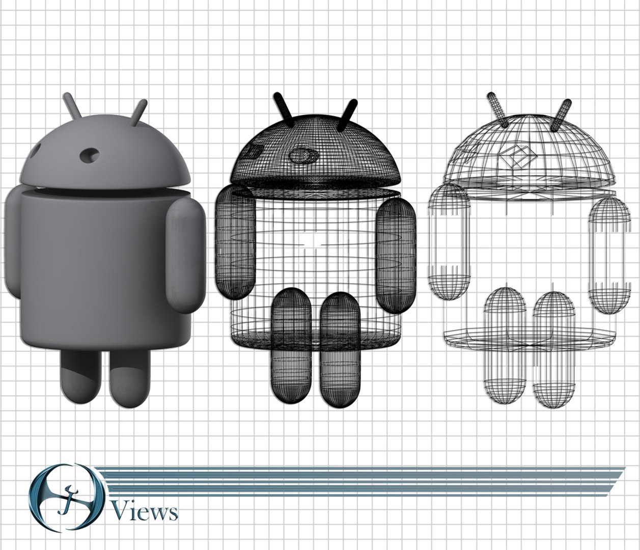 3d Model Android Character Cartoon