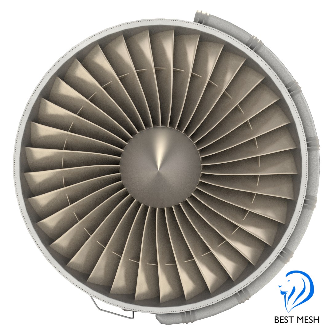 D-18t Turbofan Engine 3d Model