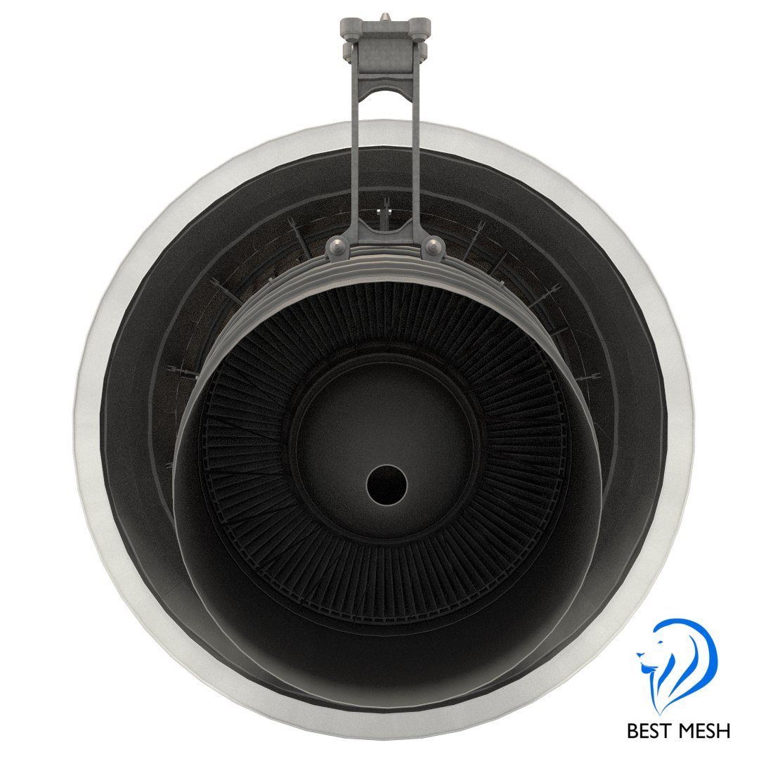 D-18t Turbofan Engine 3d Model